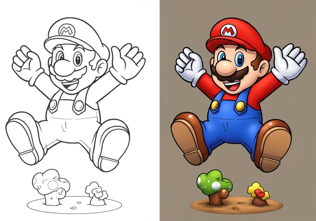 mario coloring pages Free PDF Printables