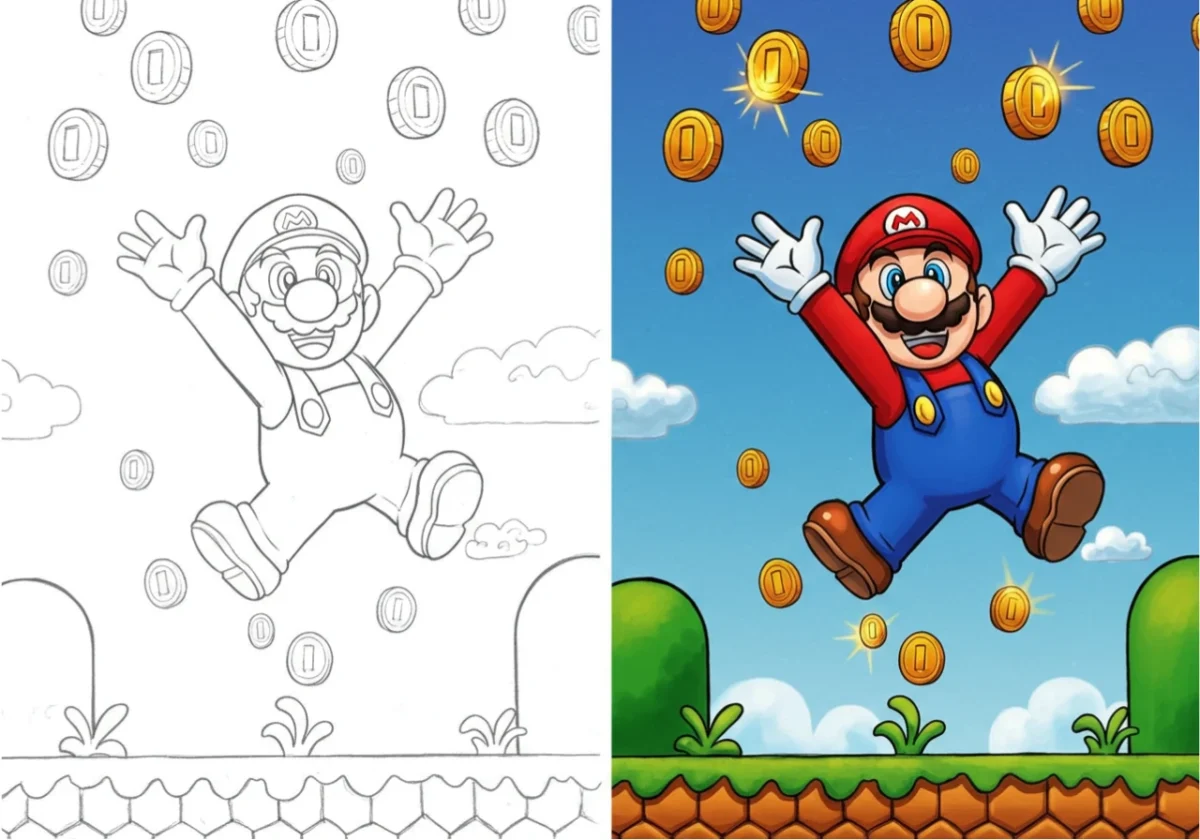mario coloring pages Free PDF Printables